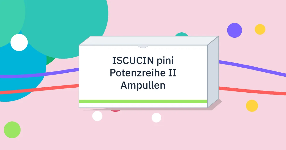 Symbolbild: Packung mit der Aufschrift ISCUCIN pini Potenzreihe II Ampullen (PZN 04429266) – Verfügbarkeit und Bezug in Apotheken in Frankfurt am Main