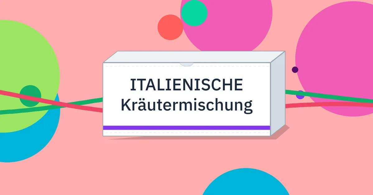 Symbolbild: Packung mit der Aufschrift ITALIENISCHE Kräutermischung (PZN 04097189) – Verfügbarkeit und Bezug in Apotheken in Frankfurt am Main