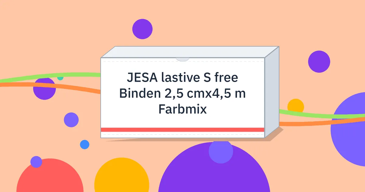 Symbolbild: Packung mit der Aufschrift JESA lastive S free Binden 2,5 cmx4,5 m Farbmix (PZN 10335397) – Verfügbarkeit und Bezug in Apotheken in Frankfurt am Main