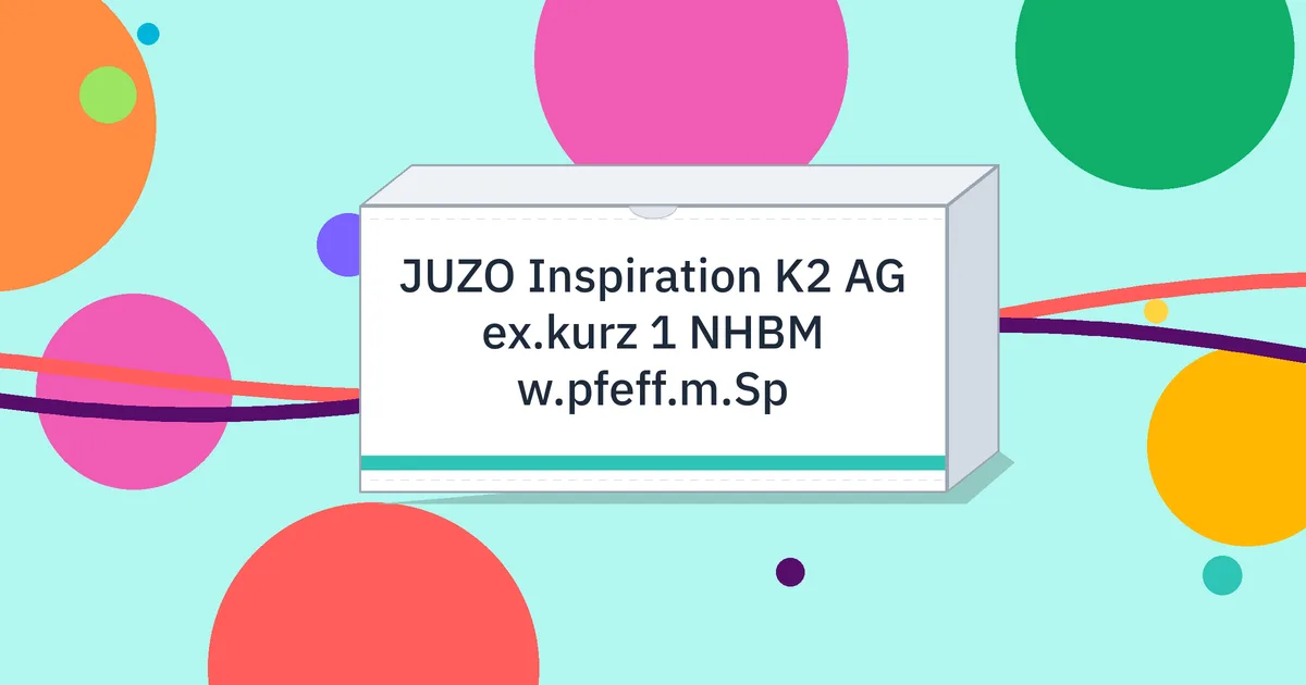 Symbolbild: Packung mit der Aufschrift JUZO Inspiration K2 AG ex.kurz 1 NHBM w.pfeff.m.Sp (PZN 14924191) – Verfügbarkeit und Bezug in Apotheken in Frankfurt am Main
