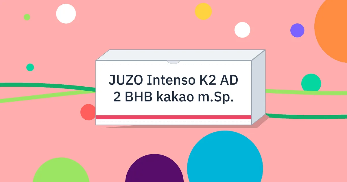 Symbolbild: Packung mit der Aufschrift JUZO Intenso K2 AD 2 BHB kakao m.Sp. (PZN 18613588) – Verfügbarkeit und Bezug in Apotheken in Frankfurt am Main