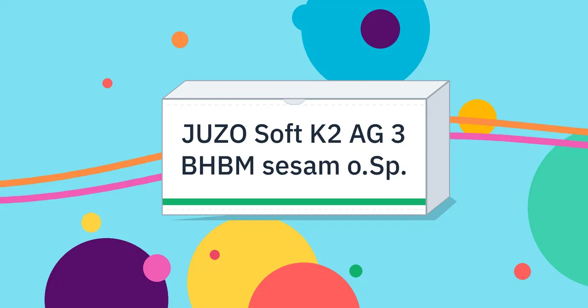 Symbolbild: Packung mit der Aufschrift JUZO Soft K2 AG 3 BHBM sesam o.Sp. (PZN 14860893) – Verfügbarkeit und Bezug in Apotheken in Frankfurt am Main