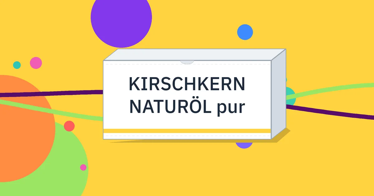 Symbolbild: Packung mit der Aufschrift KIRSCHKERN NATURÖL pur (PZN 09771785) – Verfügbarkeit und Bezug in Apotheken in Frankfurt am Main