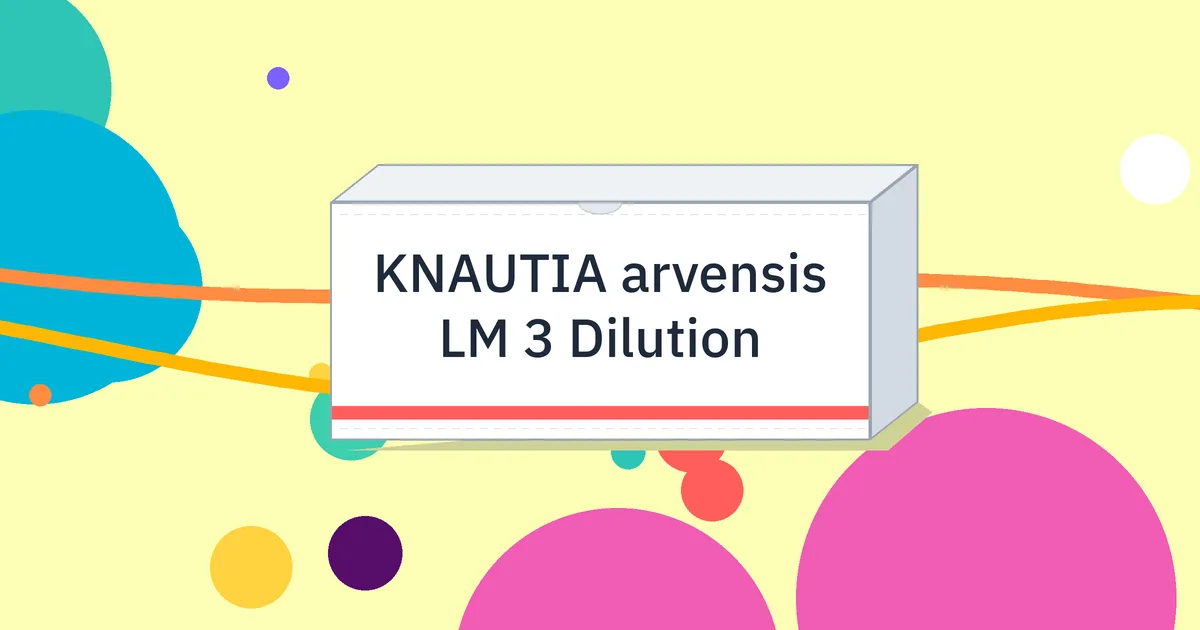 Symbolbild: Packung mit der Aufschrift KNAUTIA arvensis LM 3 Dilution (PZN 13518862) – Verfügbarkeit und Bezug in Apotheken in Frankfurt am Main