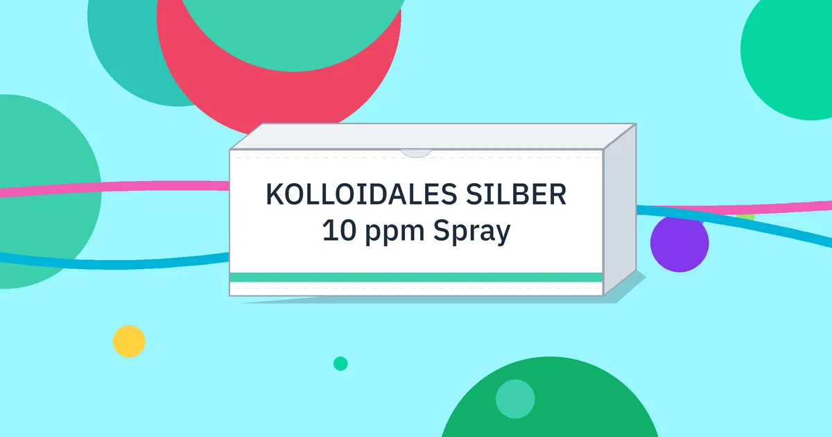 Symbolbild: Packung mit der Aufschrift KOLLOIDALES SILBER 10 ppm Spray (PZN 16364069) – Verfügbarkeit und Bezug in Apotheken in Frankfurt am Main