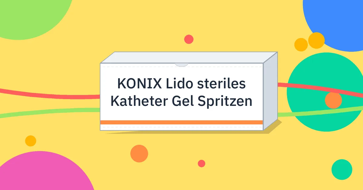 Symbolbild: Packung mit der Aufschrift KONIX Lido steriles Katheter Gel Spritzen (PZN 19214525) – Verfügbarkeit und Bezug in Apotheken in Frankfurt am Main