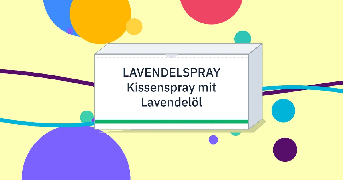 Symbolbild: Packung mit der Aufschrift LAVENDELSPRAY Kissenspray mit Lavendelöl (PZN 19378801) – Verfügbarkeit und Bezug in Apotheken in Frankfurt am Main