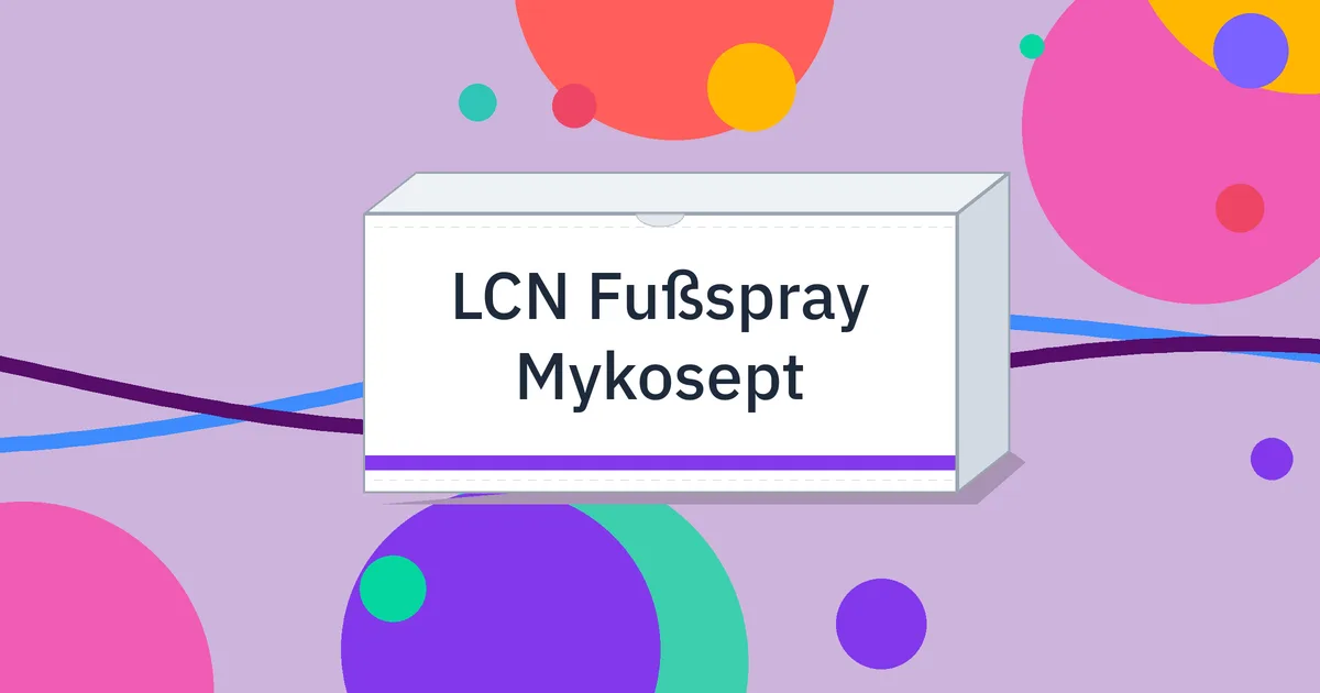 Symbolbild: Packung mit der Aufschrift LCN Fußspray Mykosept (PZN 20192591) – Verfügbarkeit und Bezug in Apotheken in Frankfurt am Main