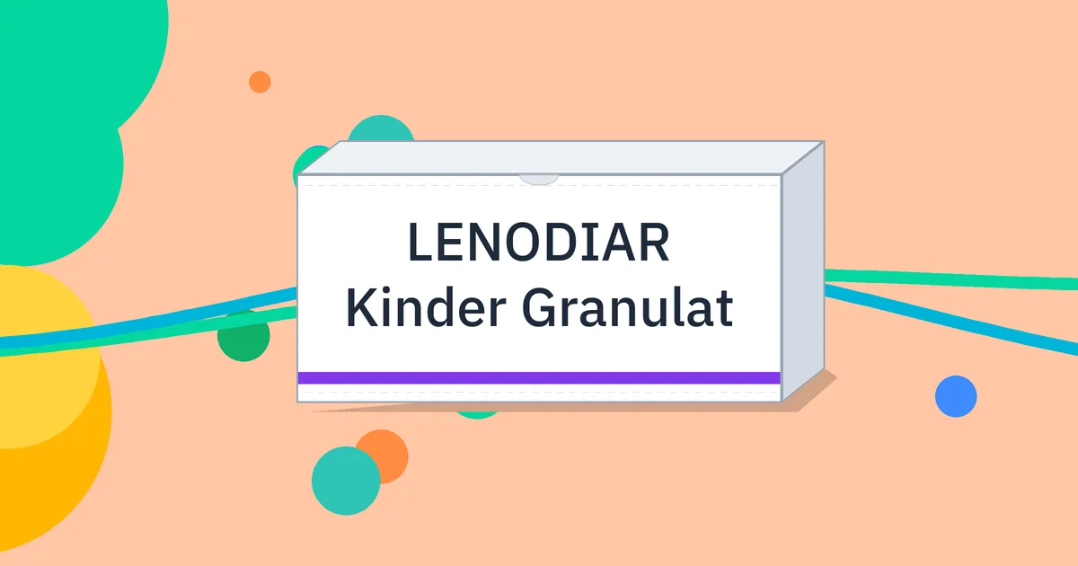 Symbolbild: Packung mit der Aufschrift LENODIAR Kinder Granulat (PZN 13649498) – Verfügbarkeit und Bezug in Apotheken in Frankfurt am Main