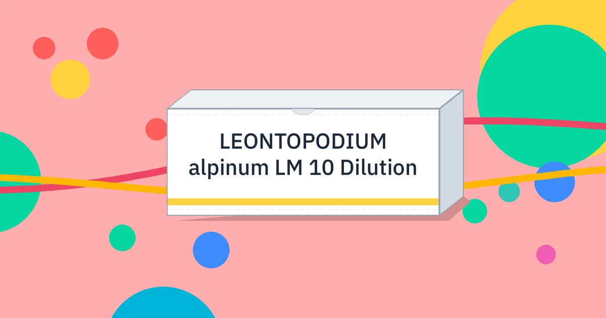 Symbolbild: Packung mit der Aufschrift LEONTOPODIUM alpinum LM 10 Dilution (PZN 13525394) – Verfügbarkeit und Bezug in Apotheken in Frankfurt am Main