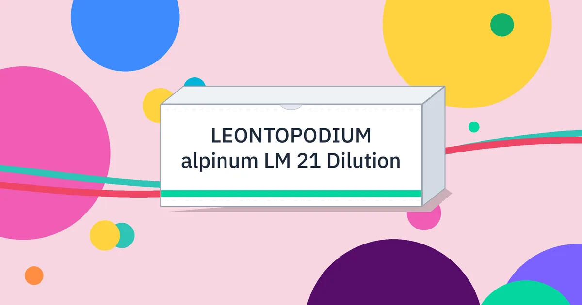 Symbolbild: Packung mit der Aufschrift LEONTOPODIUM alpinum LM 21 Dilution (PZN 13525543) – Verfügbarkeit und Bezug in Apotheken in Frankfurt am Main