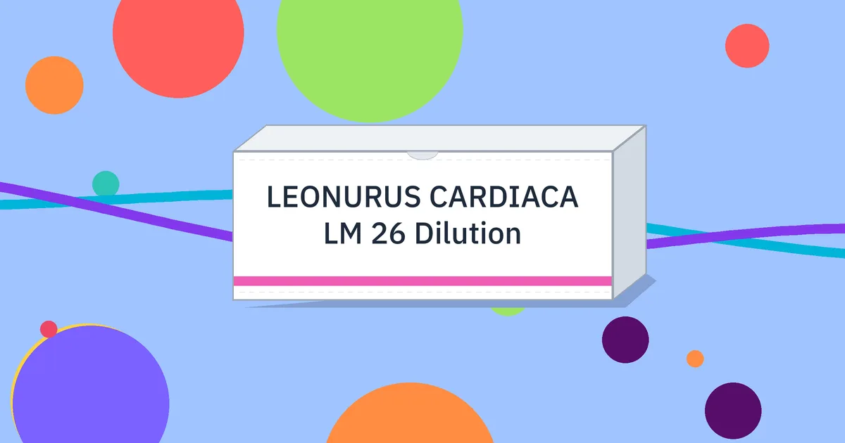 Symbolbild: Packung mit der Aufschrift LEONURUS CARDIACA LM 26 Dilution (PZN 13526057) – Verfügbarkeit und Bezug in Apotheken in Frankfurt am Main