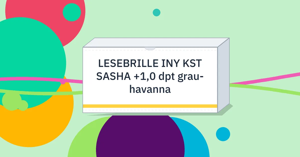 Symbolbild: Packung mit der Aufschrift LESEBRILLE INY KST SASHA +1,0 dpt grau-havanna (PZN 19928578) – Verfügbarkeit und Bezug in Apotheken in Frankfurt am Main