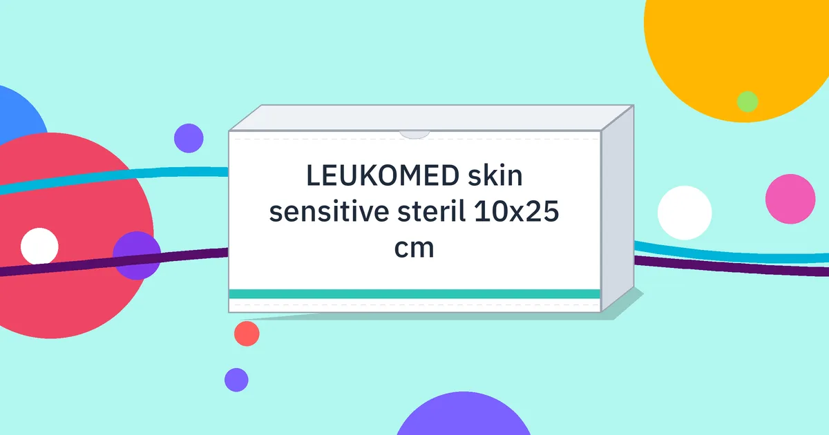Symbolbild: Packung mit der Aufschrift LEUKOMED skin sensitive steril 10x25 cm (PZN 17411026) – Verfügbarkeit und Bezug in Apotheken in Frankfurt am Main
