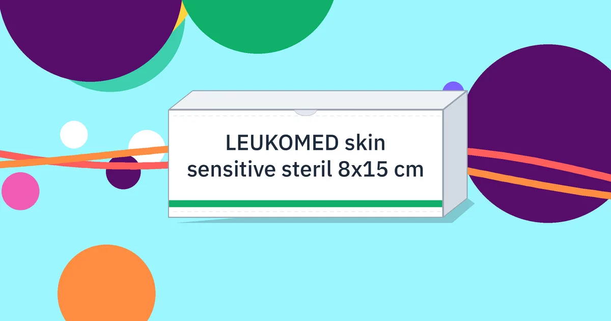 Symbolbild: Packung mit der Aufschrift LEUKOMED skin sensitive steril 8x15 cm (PZN 19785423) – Verfügbarkeit und Bezug in Apotheken in Frankfurt am Main