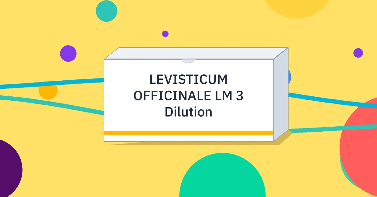 Symbolbild: Packung mit der Aufschrift LEVISTICUM OFFICINALE LM 3 Dilution (PZN 13528151) – Verfügbarkeit und Bezug in Apotheken in Frankfurt am Main