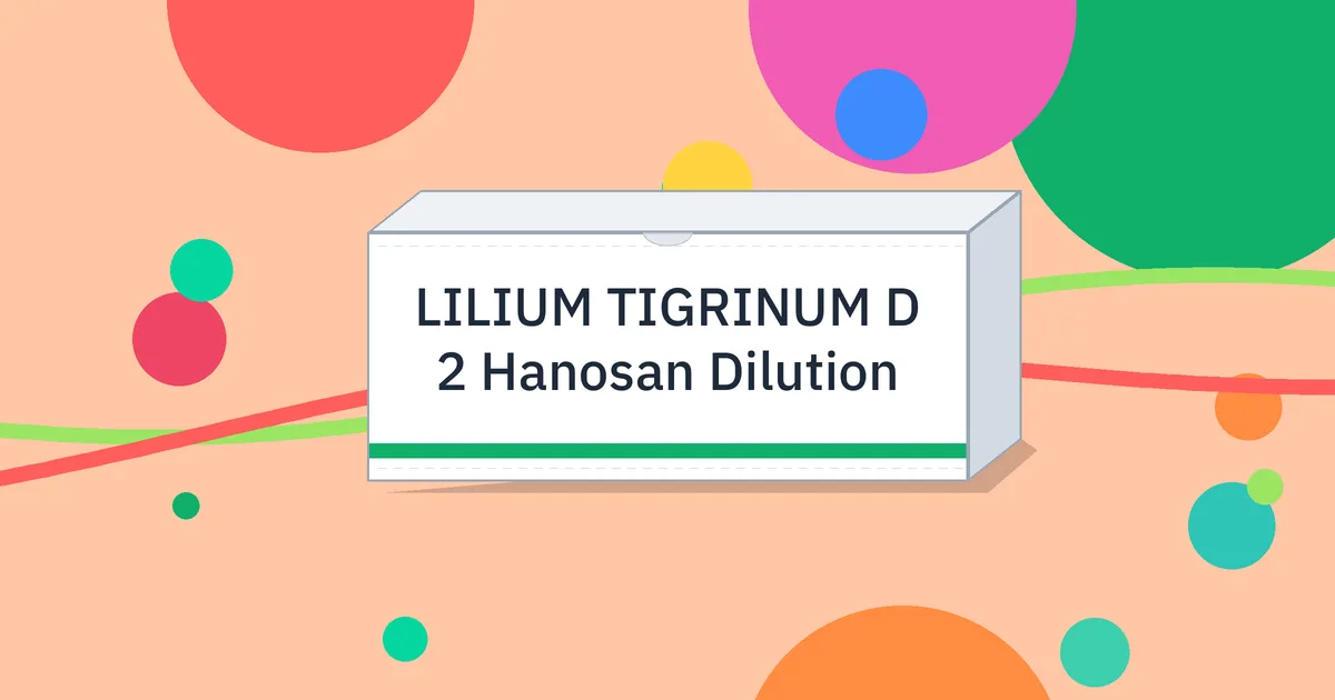 Symbolbild: Packung mit der Aufschrift LILIUM TIGRINUM D 2 Hanosan Dilution (PZN 07431708) – Verfügbarkeit und Bezug in Apotheken in Frankfurt am Main