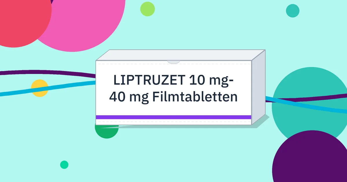 Symbolbild: Packung mit der Aufschrift LIPTRUZET 10 mg-40 mg Filmtabletten (PZN 17185676) – Verfügbarkeit und Bezug in Apotheken in Frankfurt am Main