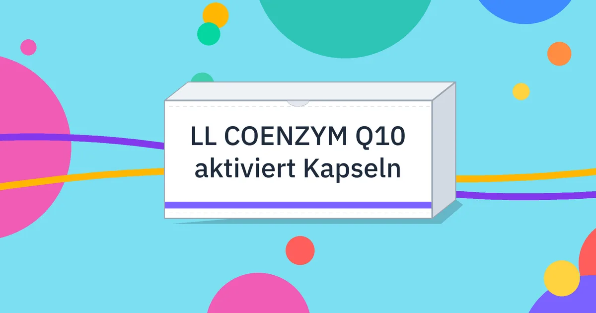 Symbolbild: Packung mit der Aufschrift LL COENZYM Q10 aktiviert Kapseln (PZN 19794451) – Verfügbarkeit und Bezug in Apotheken in Frankfurt am Main