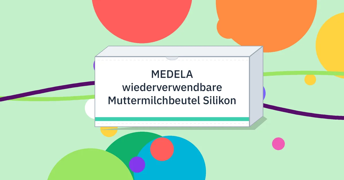 Symbolbild: Packung mit der Aufschrift MEDELA wiederverwendbare Muttermilchbeutel Silikon (PZN 19979363) – Verfügbarkeit und Bezug in Apotheken in Frankfurt am Main