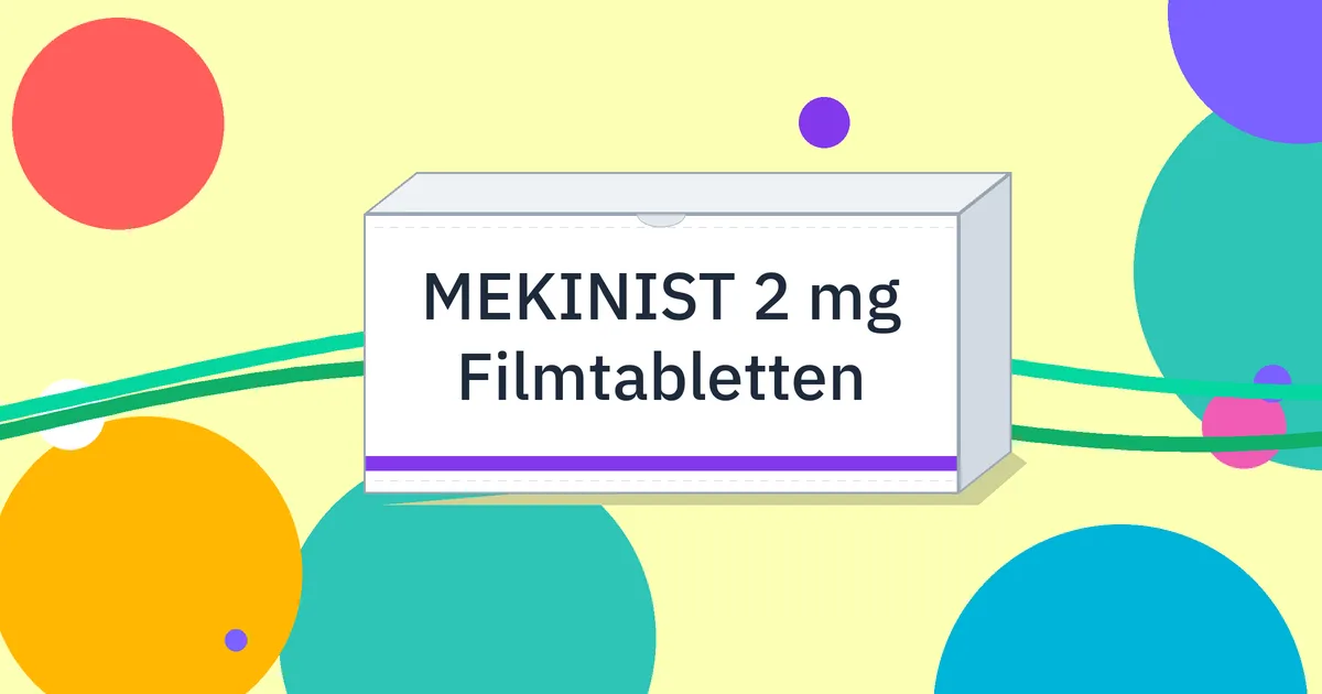 Symbolbild: Packung mit der Aufschrift MEKINIST 2 mg Filmtabletten (PZN 11295412) – Verfügbarkeit und Bezug in Apotheken in Frankfurt am Main