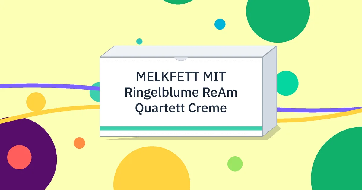 Symbolbild: Packung mit der Aufschrift MELKFETT MIT Ringelblume ReAm Quartett Creme (PZN 05512012) – Verfügbarkeit und Bezug in Apotheken in Frankfurt am Main