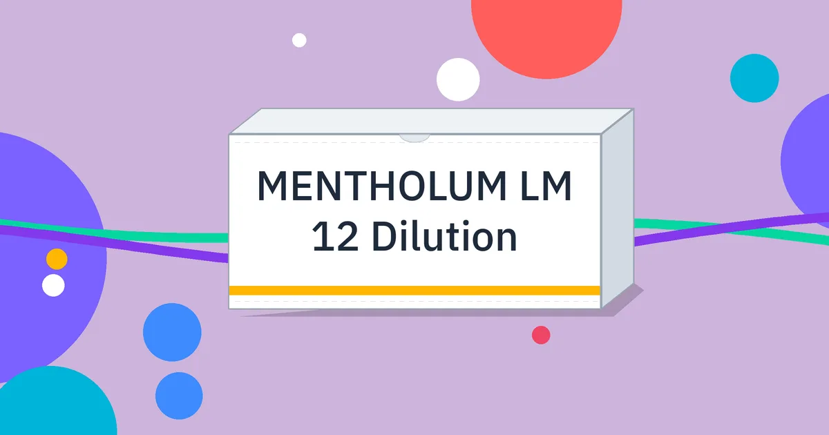 Symbolbild: Packung mit der Aufschrift MENTHOLUM LM 12 Dilution (PZN 13604662) – Verfügbarkeit und Bezug in Apotheken in Frankfurt am Main