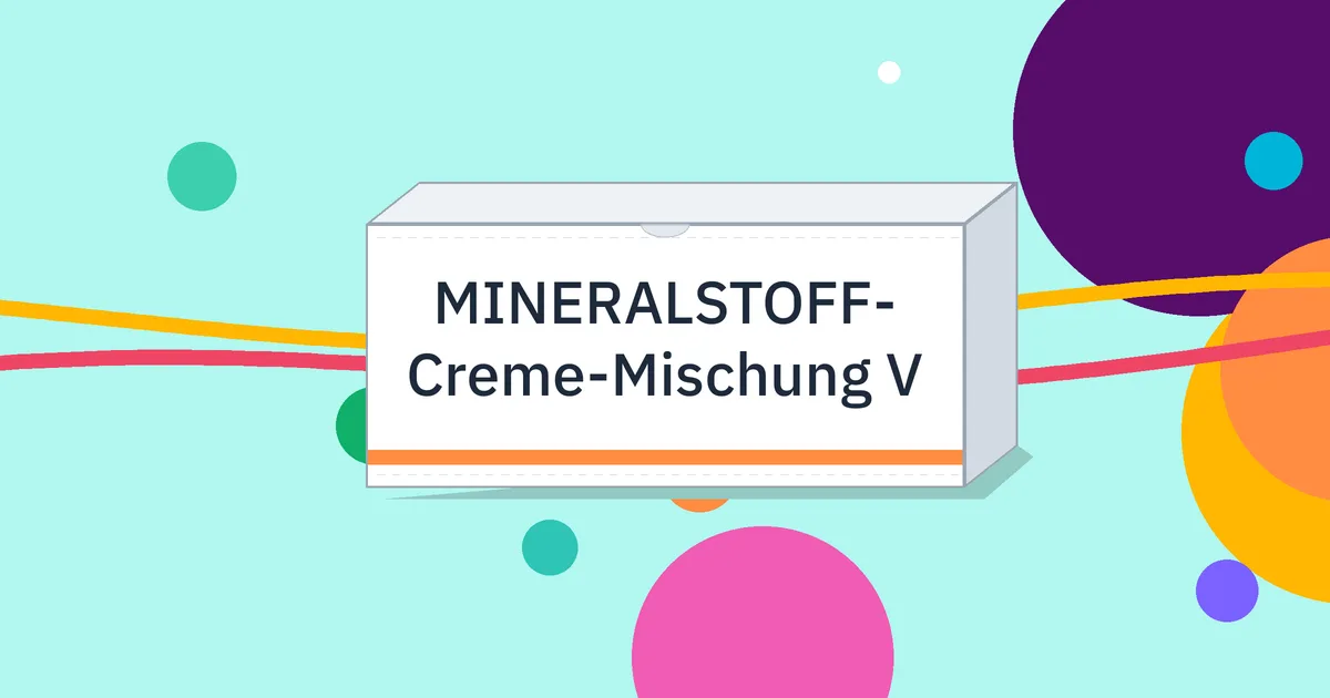 Symbolbild: Packung mit der Aufschrift MINERALSTOFF-Creme-Mischung V (PZN 17628731) – Verfügbarkeit und Bezug in Apotheken in Frankfurt am Main