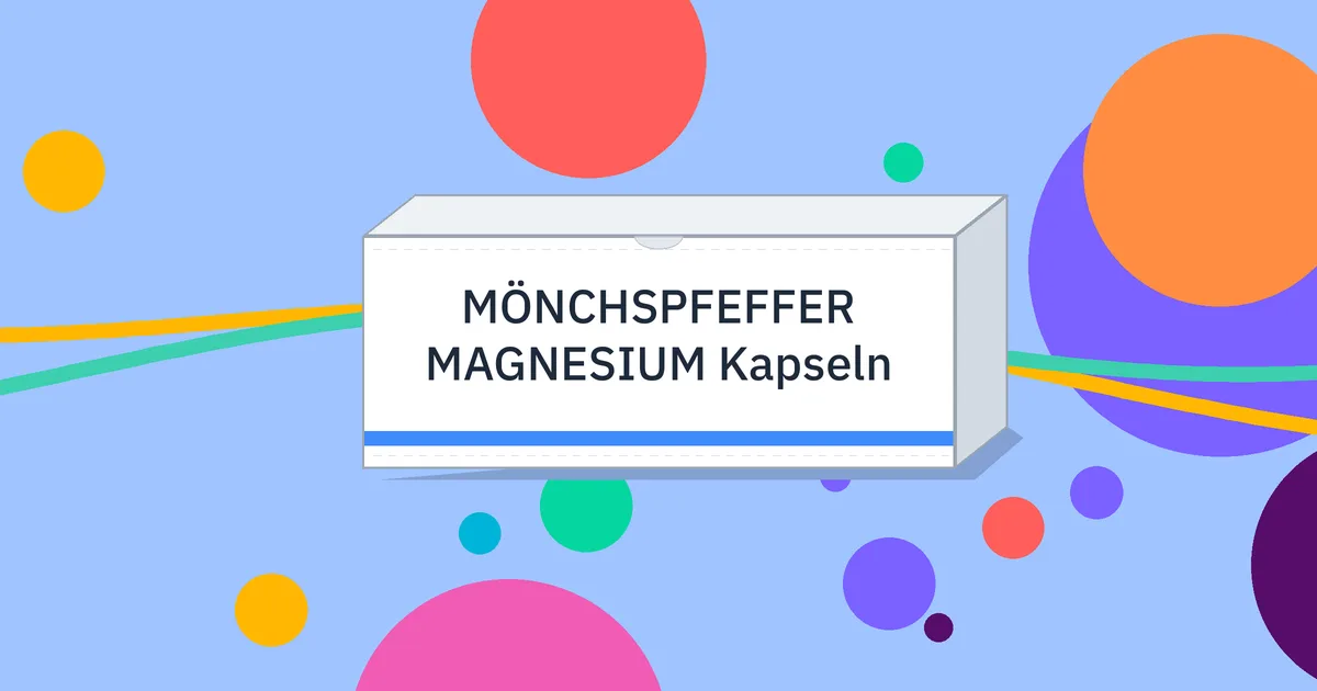 Symbolbild: Packung mit der Aufschrift MÖNCHSPFEFFER MAGNESIUM Kapseln (PZN 18295036) – Verfügbarkeit und Bezug in Apotheken in Frankfurt am Main