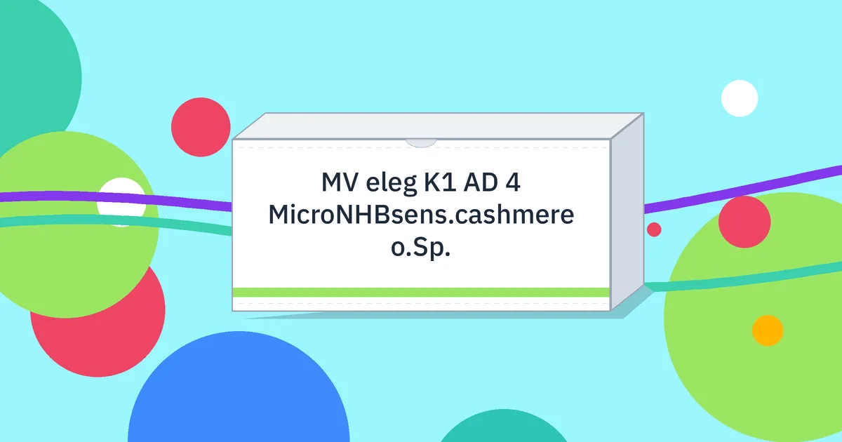 Symbolbild: Packung mit der Aufschrift MV eleg K1 AD 4 MicroNHBsens.cashmere o.Sp. (PZN 15669016) – Verfügbarkeit und Bezug in Apotheken in Frankfurt am Main