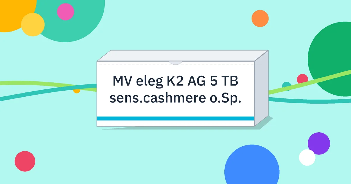 Symbolbild: Packung mit der Aufschrift MV eleg K2 AG 5 TB sens.cashmere o.Sp. (PZN 14678438) – Verfügbarkeit und Bezug in Apotheken in Frankfurt am Main