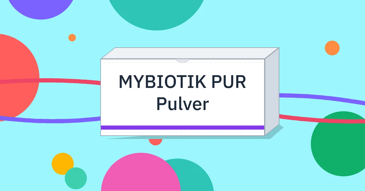 Symbolbild: Packung mit der Aufschrift MYBIOTIK PUR Pulver (PZN 16537469) – Verfügbarkeit und Bezug in Apotheken in Frankfurt am Main