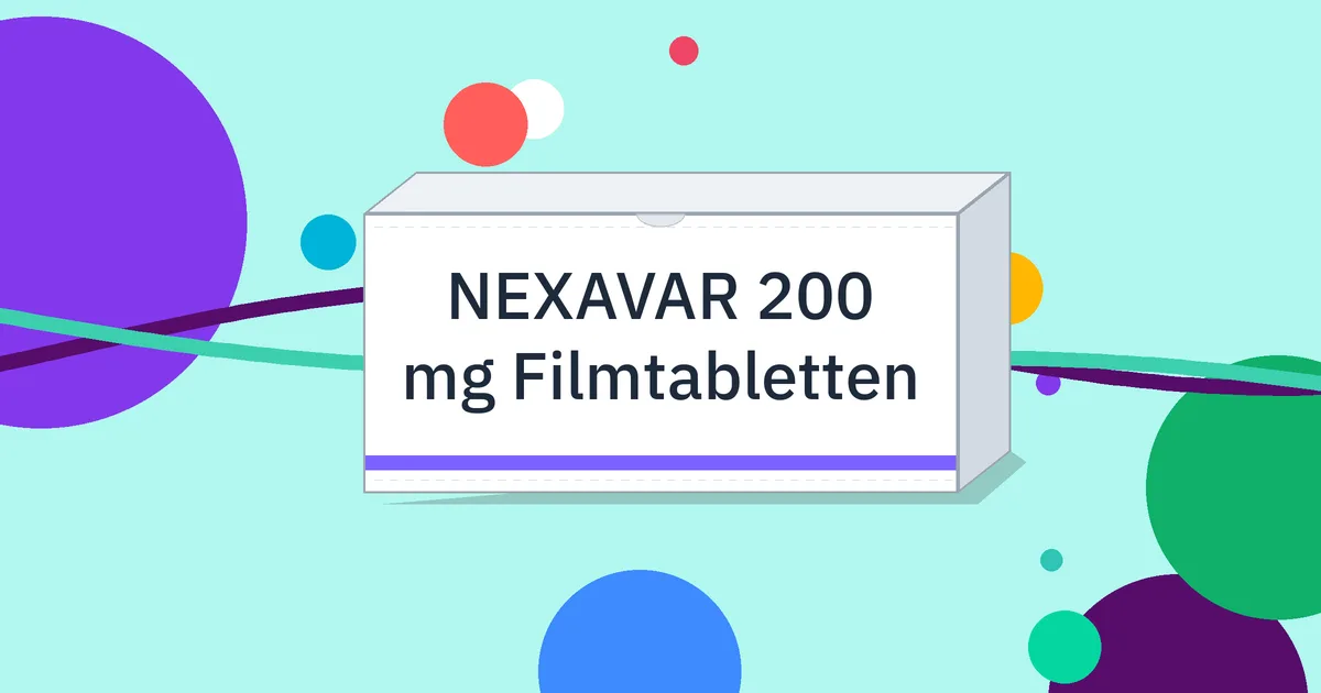 Symbolbild: Packung mit der Aufschrift NEXAVAR 200 mg Filmtabletten (PZN 16151296) – Verfügbarkeit und Bezug in Apotheken in Frankfurt am Main