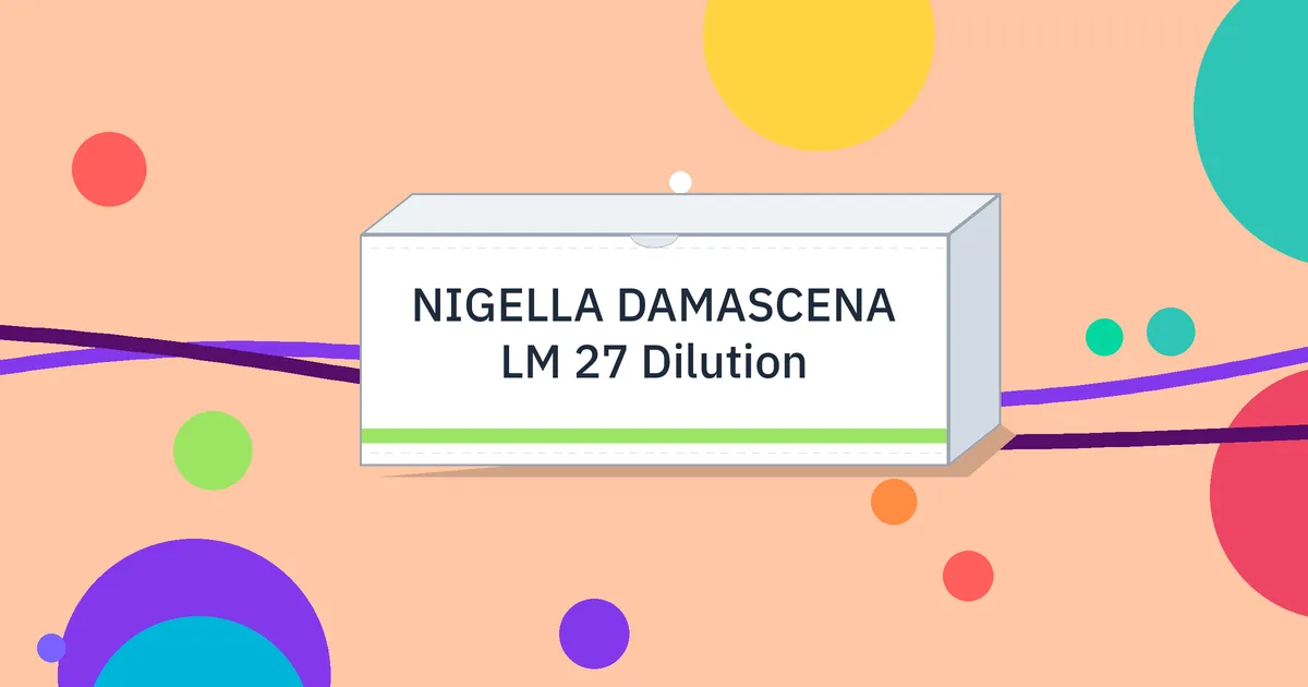 Symbolbild: Packung mit der Aufschrift NIGELLA DAMASCENA LM 27 Dilution (PZN 13618374) – Verfügbarkeit und Bezug in Apotheken in Frankfurt am Main