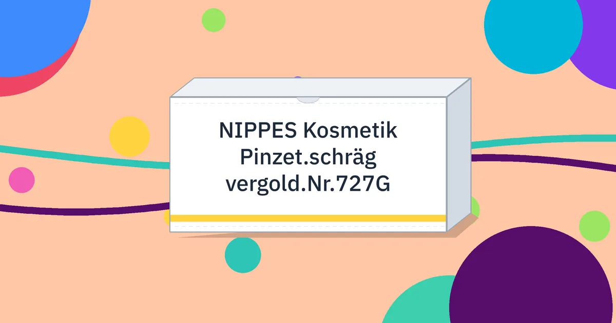 Symbolbild: Packung mit der Aufschrift NIPPES Kosmetik Pinzet.schräg vergold.Nr.727G (PZN 01685997) – Verfügbarkeit und Bezug in Apotheken in Frankfurt am Main