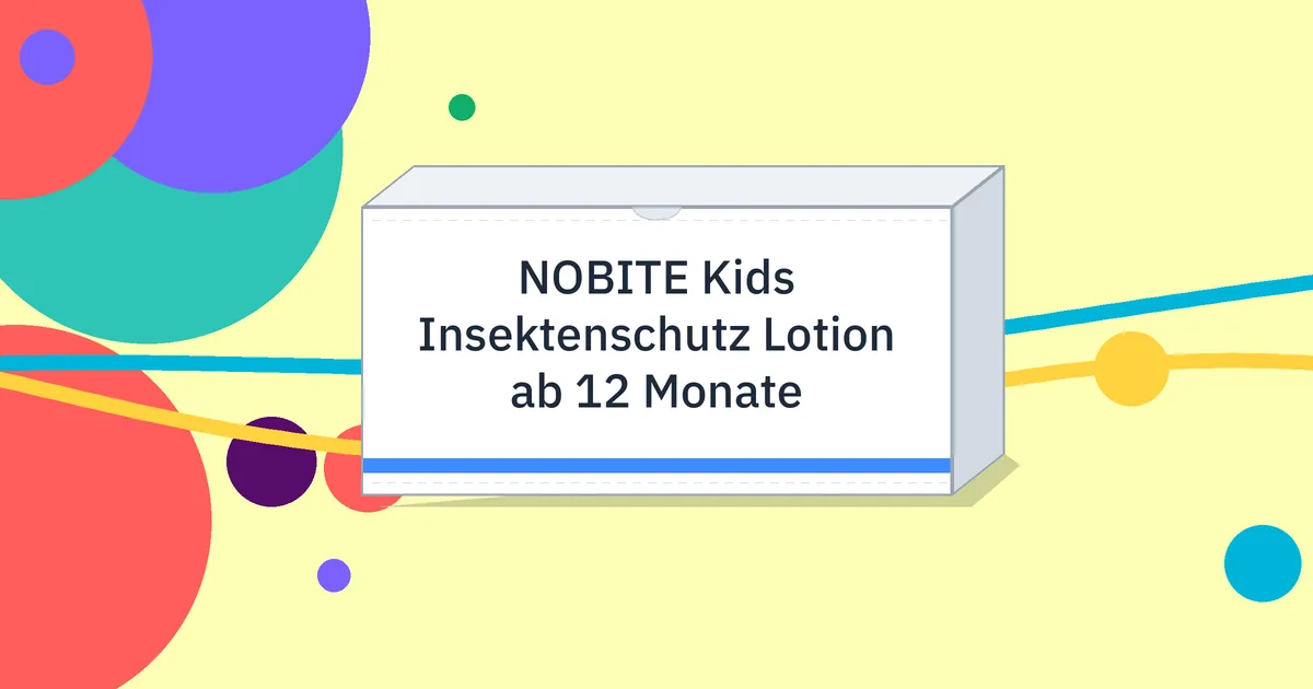 Symbolbild: Packung mit der Aufschrift NOBITE Kids Insektenschutz Lotion ab 12 Monate (PZN 18020055) – Verfügbarkeit und Bezug in Apotheken in Frankfurt am Main