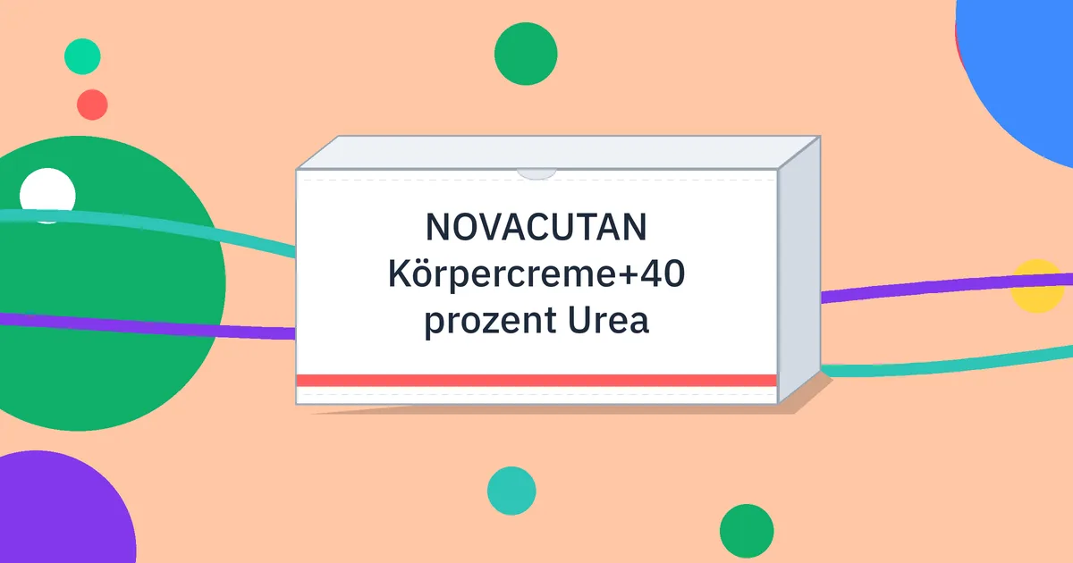 Symbolbild: Packung mit der Aufschrift NOVACUTAN Körpercreme+40 prozent Urea (PZN 06497071) – Verfügbarkeit und Bezug in Apotheken in Frankfurt am Main