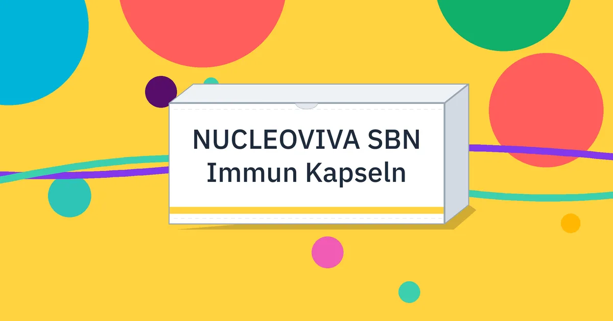 Symbolbild: Packung mit der Aufschrift NUCLEOVIVA SBN Immun Kapseln (PZN 20056770) – Verfügbarkeit und Bezug in Apotheken in Frankfurt am Main