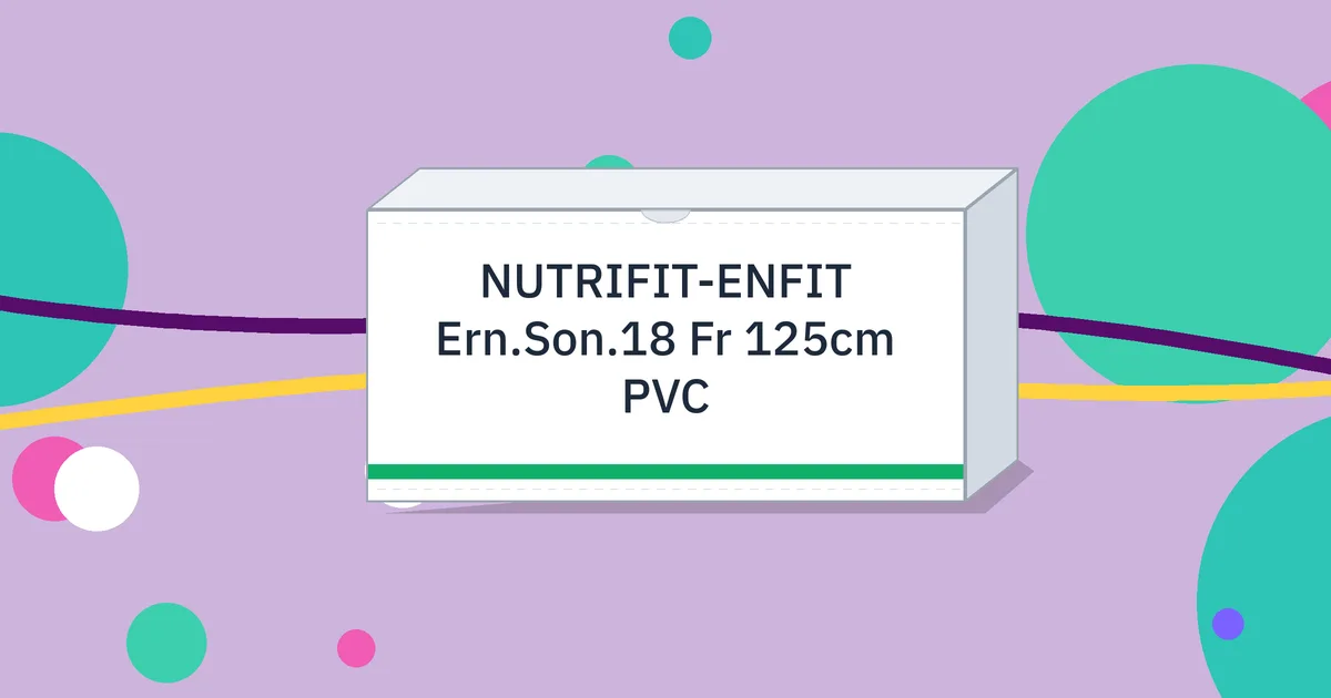 Symbolbild: Packung mit der Aufschrift NUTRIFIT-ENFIT Ern.Son.18 Fr 125cm PVC (PZN 14173678) – Verfügbarkeit und Bezug in Apotheken in Frankfurt am Main