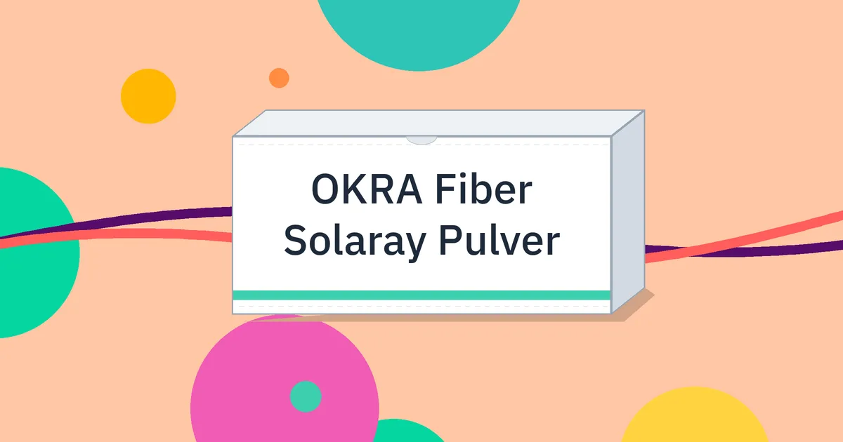 Symbolbild: Packung mit der Aufschrift OKRA Fiber Solaray Pulver (PZN 19952737) – Verfügbarkeit und Bezug in Apotheken in Frankfurt am Main