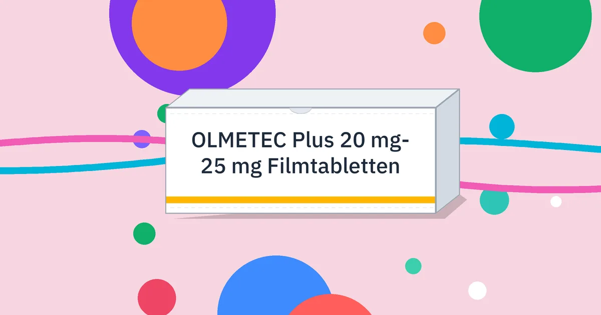 Symbolbild: Packung mit der Aufschrift OLMETEC Plus 20 mg-25 mg Filmtabletten (PZN 13702270) – Verfügbarkeit und Bezug in Apotheken in Frankfurt am Main