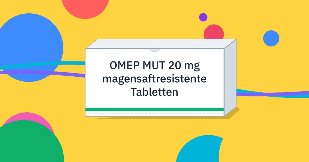 Symbolbild: Packung mit der Aufschrift OMEP MUT 20 mg magensaftresistente Tabletten (PZN 06766128) – Verfügbarkeit und Bezug in Apotheken in Frankfurt am Main