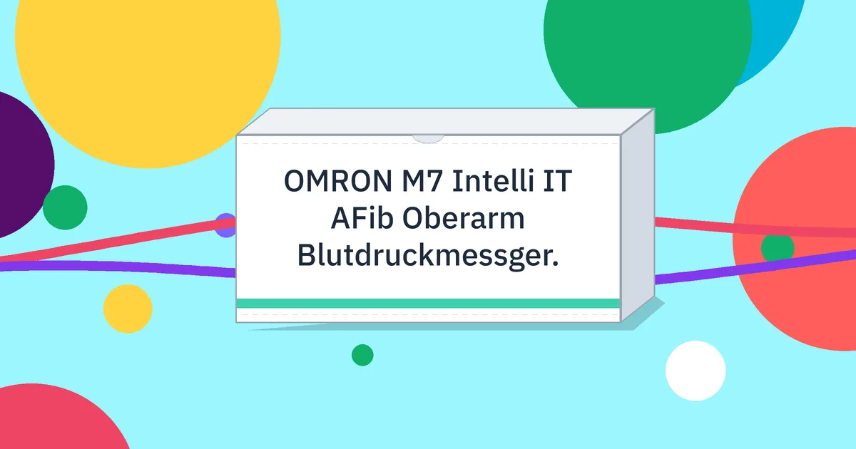 Symbolbild: Packung mit der Aufschrift OMRON M7 Intelli IT AFib Oberarm Blutdruckmessger. (PZN 18451387) – Verfügbarkeit und Bezug in Apotheken in Frankfurt am Main