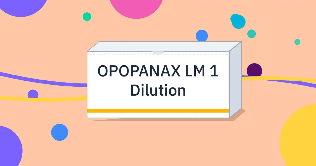 Symbolbild: Packung mit der Aufschrift OPOPANAX LM 1 Dilution (PZN 13626965) – Verfügbarkeit und Bezug in Apotheken in Frankfurt am Main