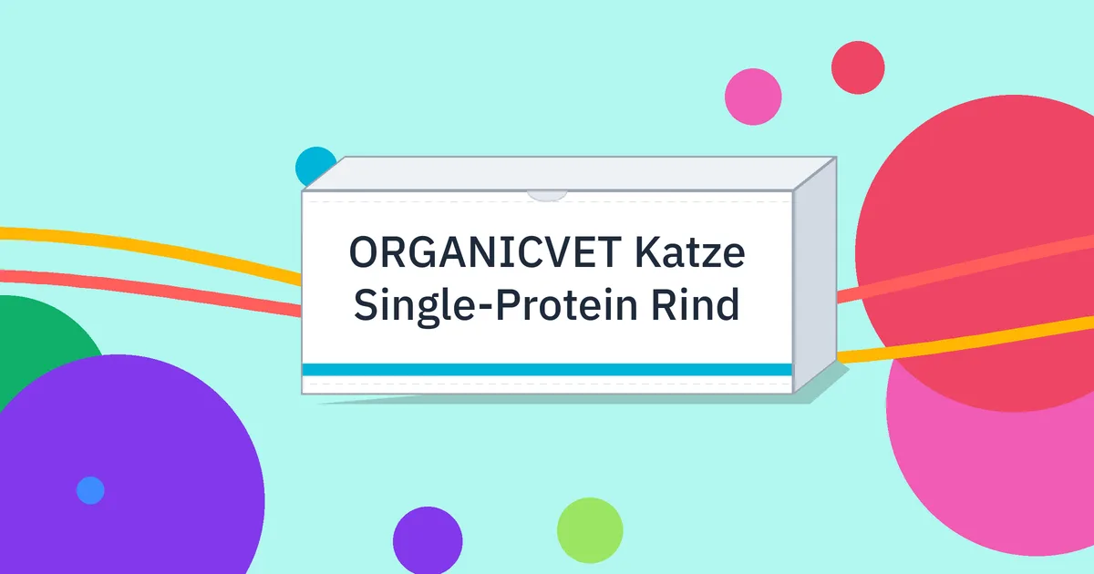 Symbolbild: Packung mit der Aufschrift ORGANICVET Katze Single-Protein Rind (PZN 10394394) – Verfügbarkeit und Bezug in Apotheken in Frankfurt am Main