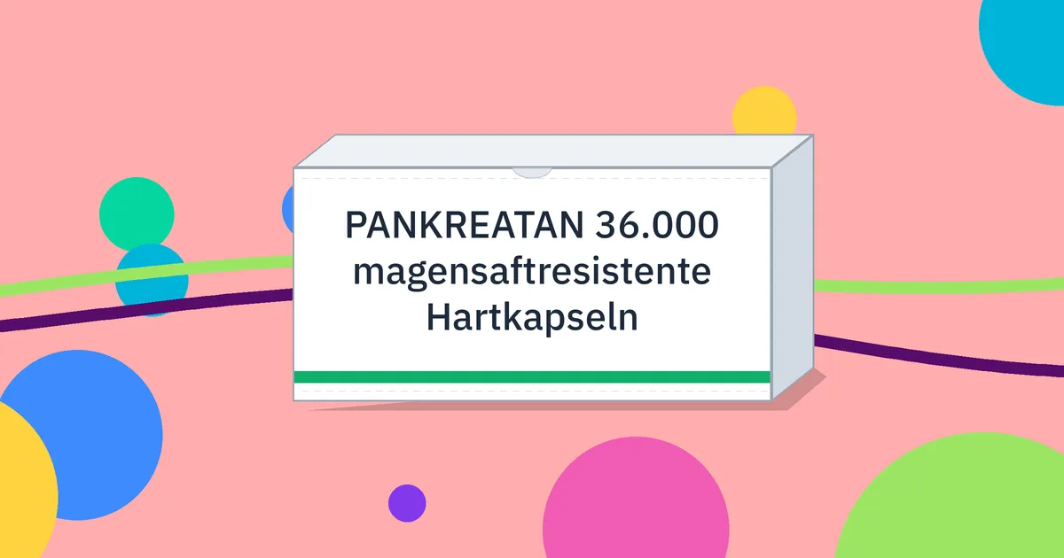Symbolbild: Packung mit der Aufschrift PANKREATAN 36.000 magensaftresistente Hartkapseln (PZN 07322126) – Verfügbarkeit und Bezug in Apotheken in Frankfurt am Main