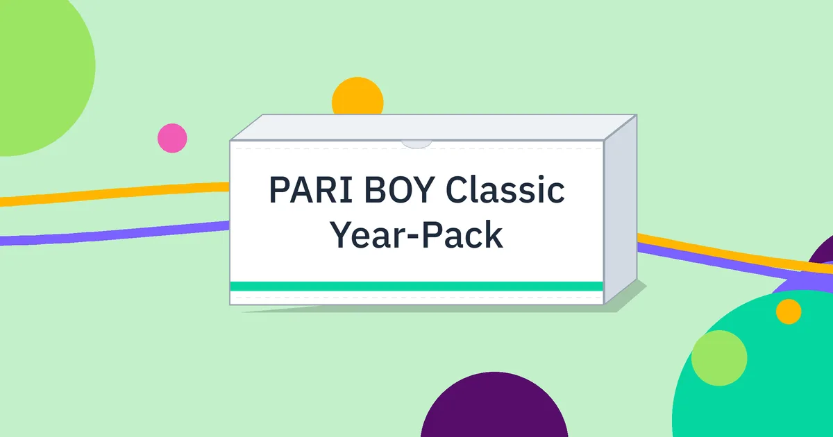 Symbolbild: Packung mit der Aufschrift PARI BOY Classic Year-Pack (PZN 13868467) – Verfügbarkeit und Bezug in Apotheken in Frankfurt am Main