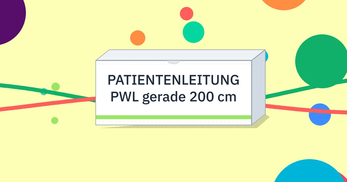 Symbolbild: Packung mit der Aufschrift PATIENTENLEITUNG PWL gerade 200 cm (PZN 11116272) – Verfügbarkeit und Bezug in Apotheken in Frankfurt am Main