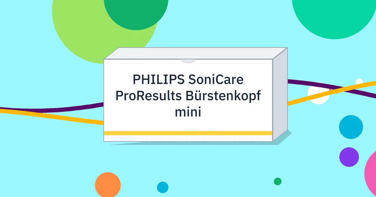 Symbolbild: Packung mit der Aufschrift PHILIPS SoniCare ProResults Bürstenkopf mini (PZN 01895737) – Verfügbarkeit und Bezug in Apotheken in Frankfurt am Main