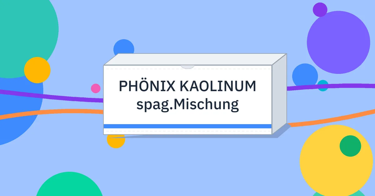 Symbolbild: Packung mit der Aufschrift PHÖNIX KAOLINUM spag.Mischung (PZN 04223576) – Verfügbarkeit und Bezug in Apotheken in Frankfurt am Main